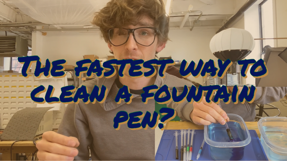 New video up on the fountain pen luer cleaning system | Schon DSGN
