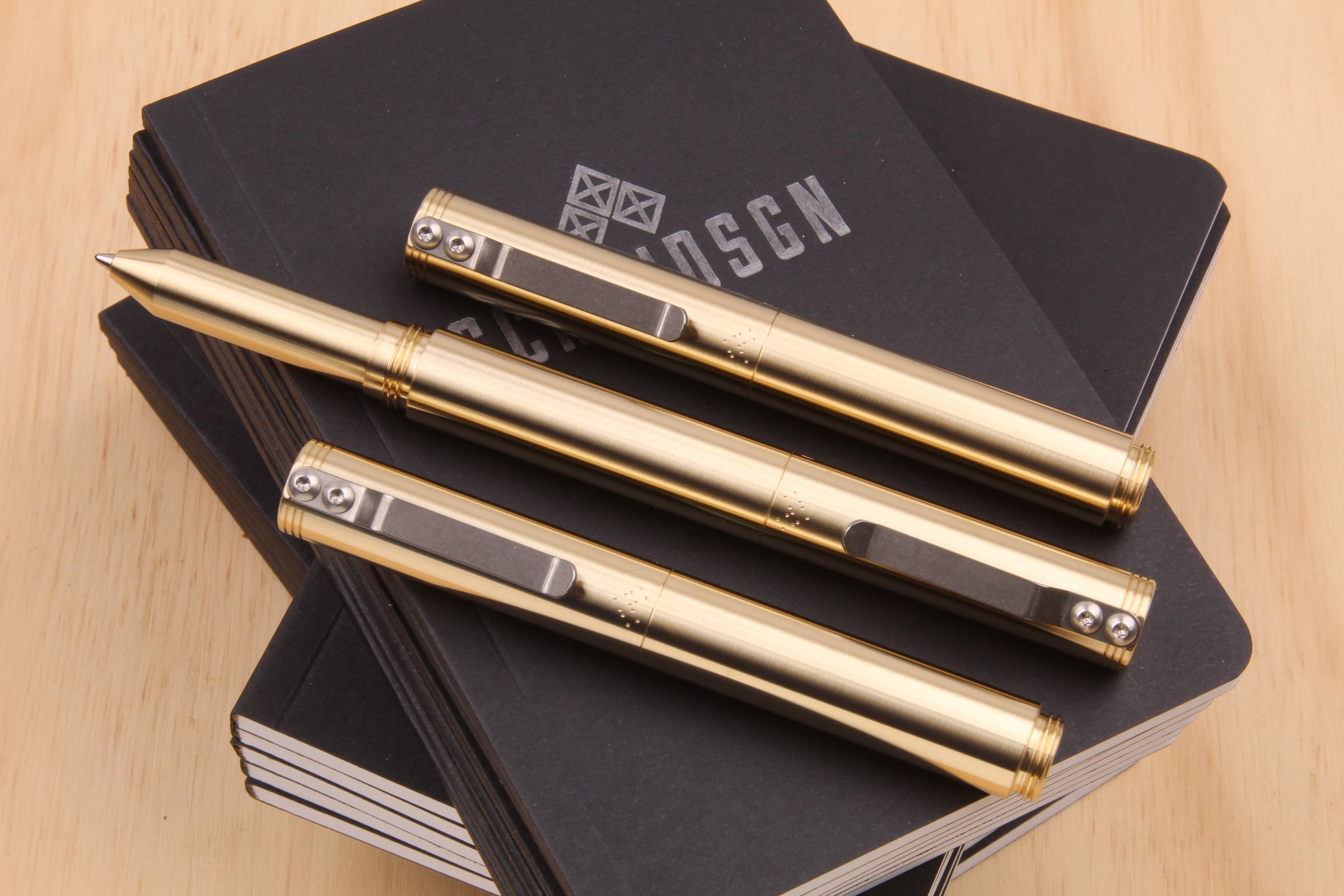 Schon DSGN | The Classic Machined Pen. Brass, Aluminum, Titanium, Steel ...