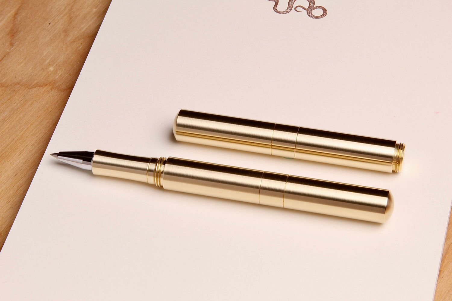 Solid Brass and Faceted Brass "Pocket Six" Fountain Pen | Schon DSGN